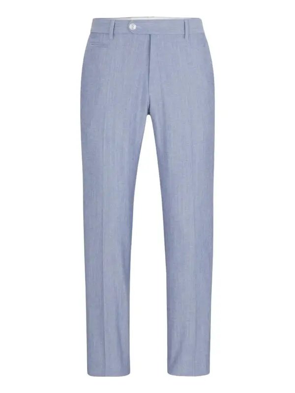 Hugo Boss Logo-print Suit Trousers - Blue