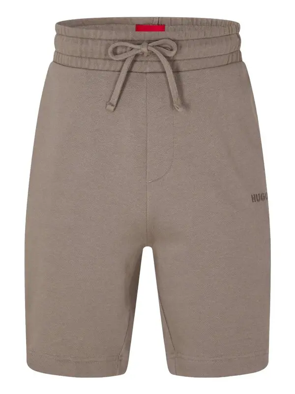 Hugo Boss Casual Shorts With Logo Detail - Gray