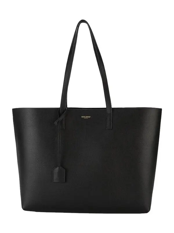Saint Laurent East West Logo Detailed Tote Bag - Black