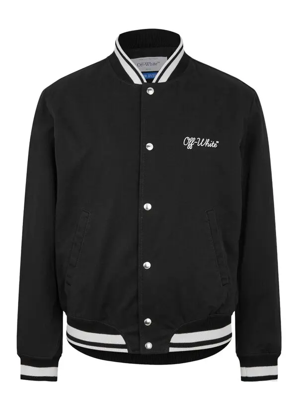 Off-White Varsity Bomber Jacket - Black