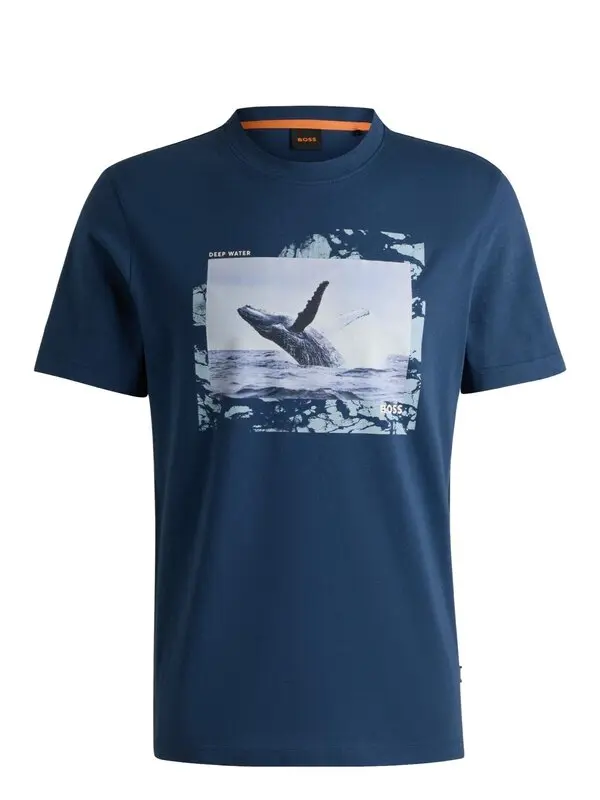 Hugo Boss Logo Crew-neck T-shirt - Blue