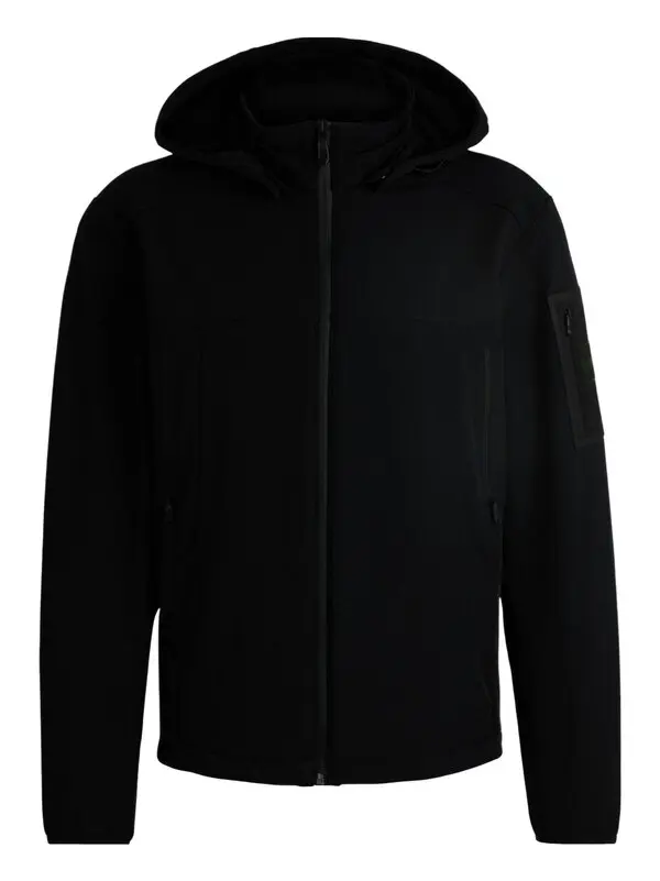 Hugo Boss Hooded Softshell Tech Jacket - Black