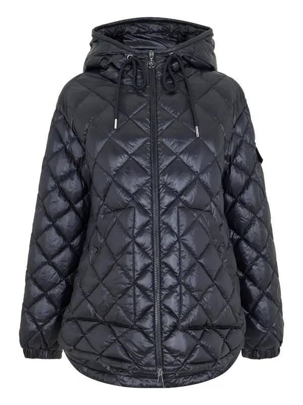Moncler Diamond-quilted Hooded Puffer Jacket - Black