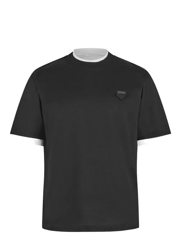 Prada Color-blocked T-shirt - Black