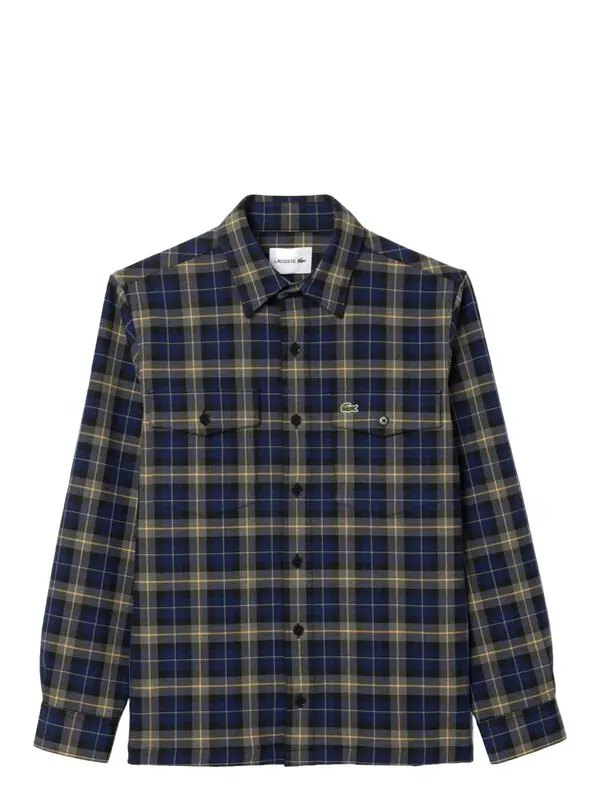 Lacoste Oversize Checked Overshirt - Black