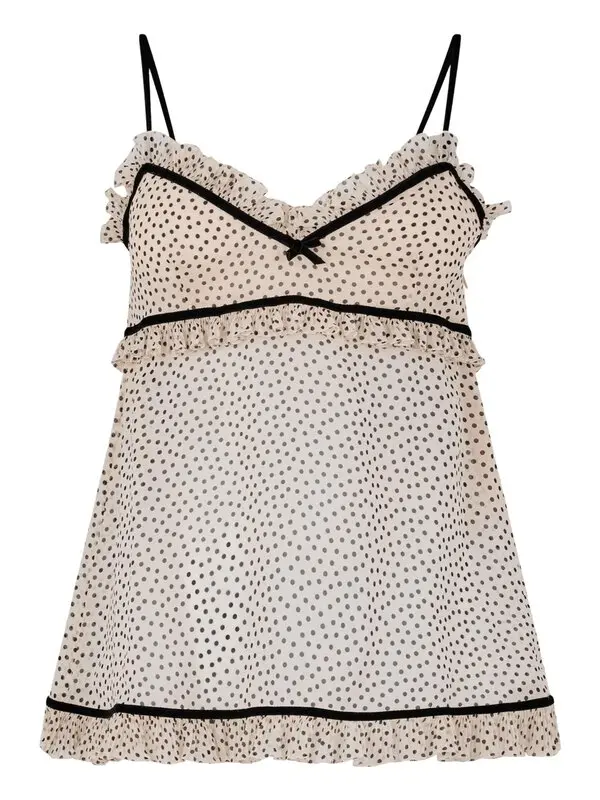 Valentino Garavani Polka Dot Sheer Camisole Top - No