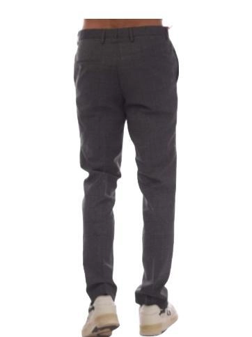 Hugo Boss Getlin212 Tailored Trousers With Plain Checks - Black