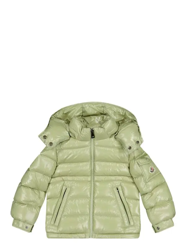 Moncler Logo Patch Down Jacket - Nude