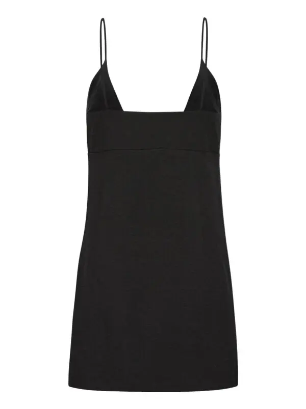 ST. AGNI Lace-up Detail V-neck Camisole - Black