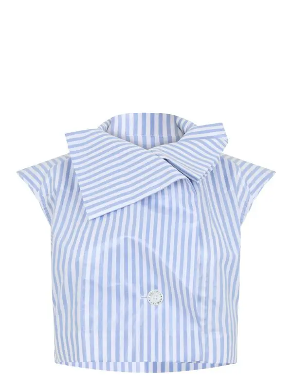 VIVIENNE WESTWOOD Sleeveless Cropped Shirt - Blue