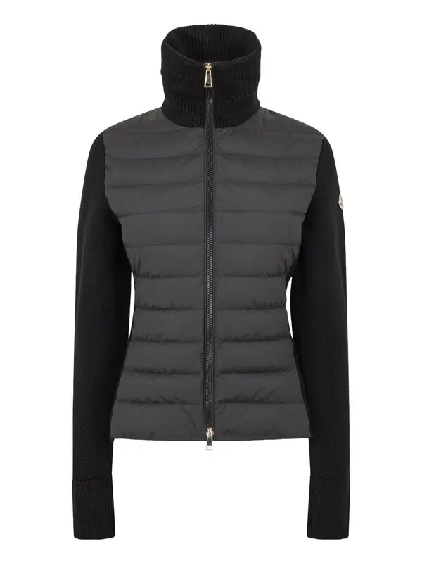 Moncler Full Zip Knit Cardigan - Black