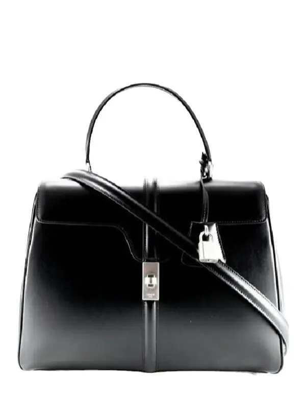 Celine Classique 16 Bag In Satinated Calfskin - Black