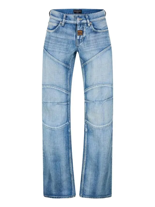 Balenciaga Low-waist Slim-fit Jeans - Blue