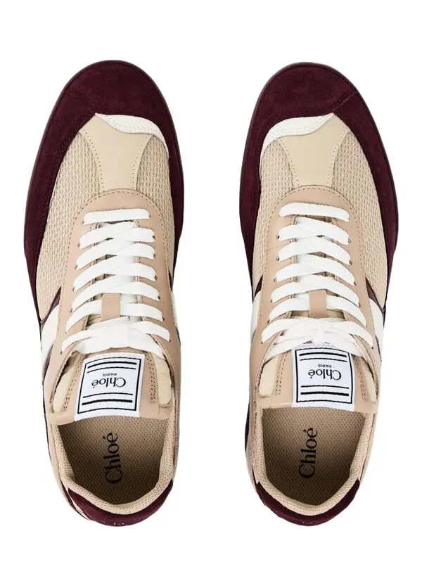 Chloé Lace Up Low Top Sneakers - Brown