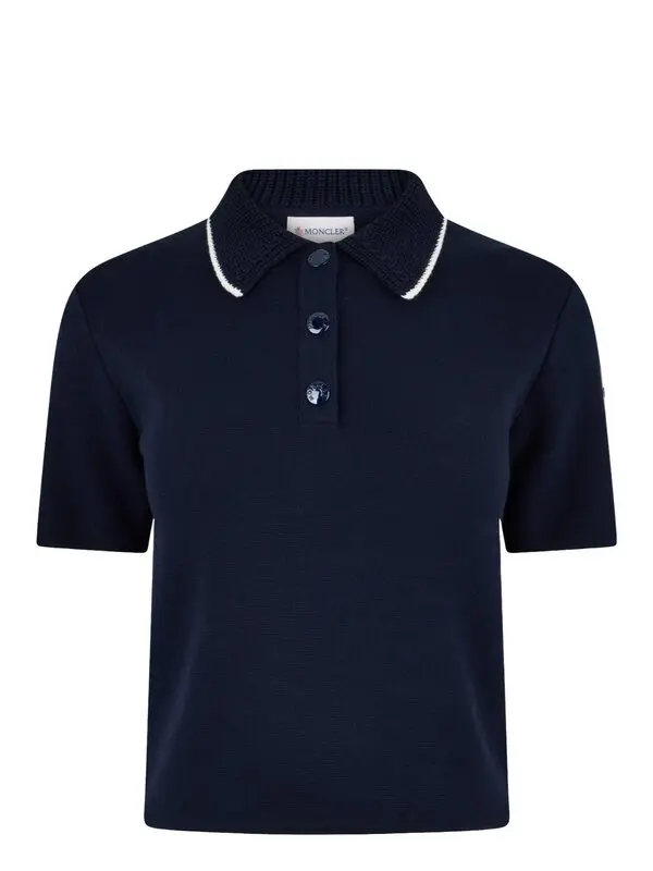 Moncler Short Sleeve Polo Shirt - Black