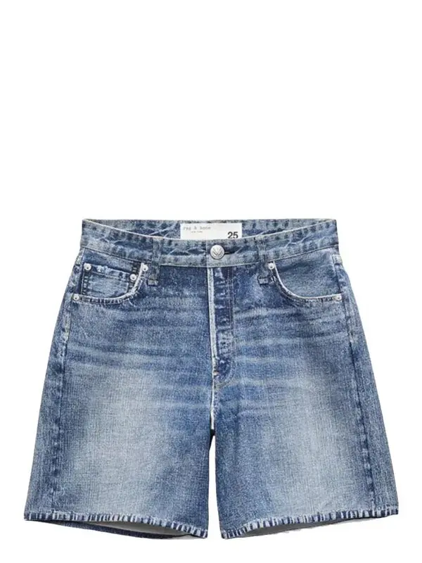 Rag & Bone Denim Shorts With Belt Loops - Blue
