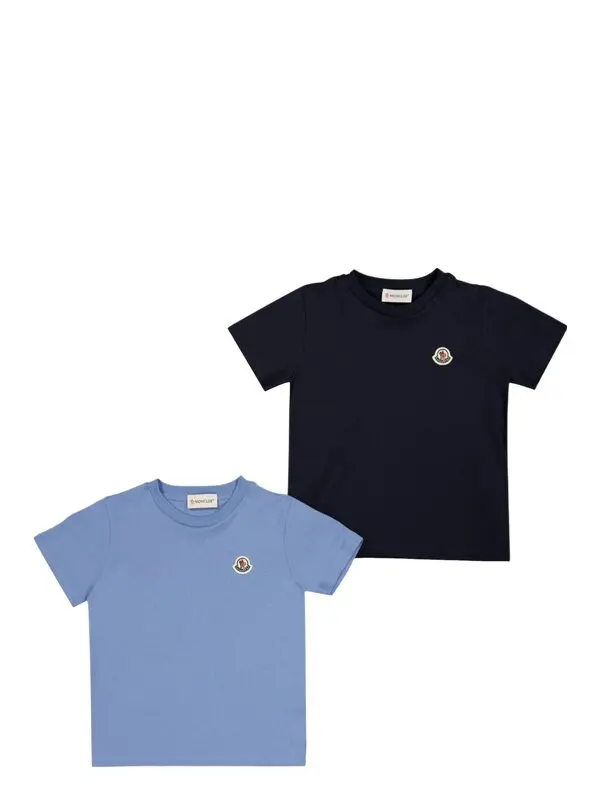 Moncler Pack Of 3 T-shirts - Blue