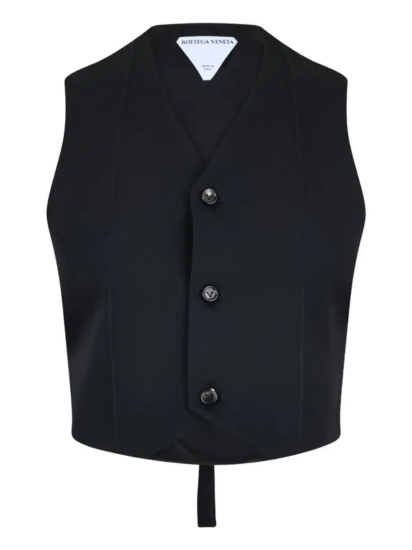 Bottega Veneta Wool Vest - Black