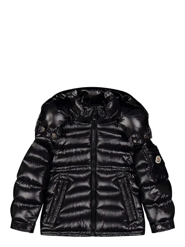 Moncler Logo Patch Down Jacket - Black