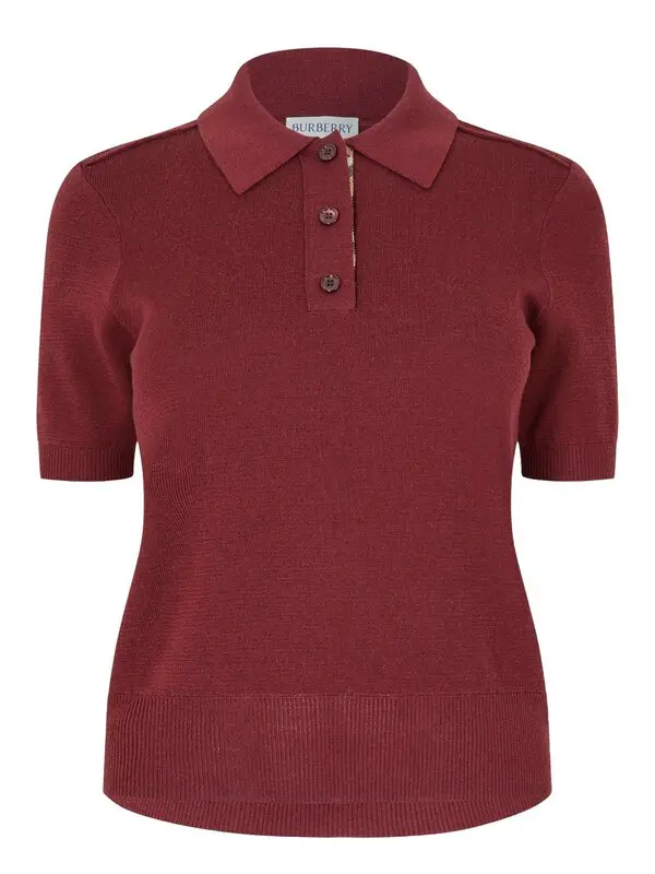 Burberry Short-sleeved Polo Shirt - Red