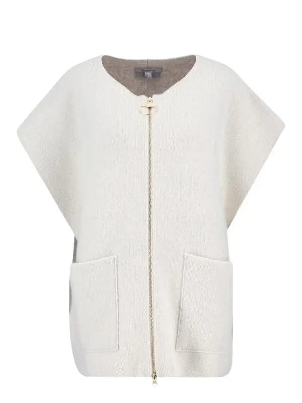 Barbour Sleeveless Zip Closure Vest - White