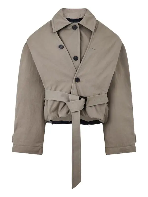 Balenciaga Hooded Trench Coat - No