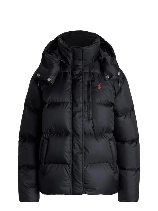Polo Ralph Lauren Detachable Hood Quilted Down Jacket - Black