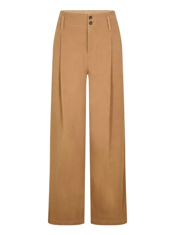 Chloé Wide Leg Casual Pants - Brown