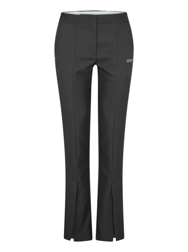 Off-White Flared Split Hem Pants - Black