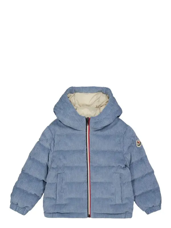 Moncler Logo Patch Down Jacket - Blue