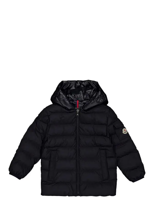 Moncler Logo Patch Down Jacket - Black