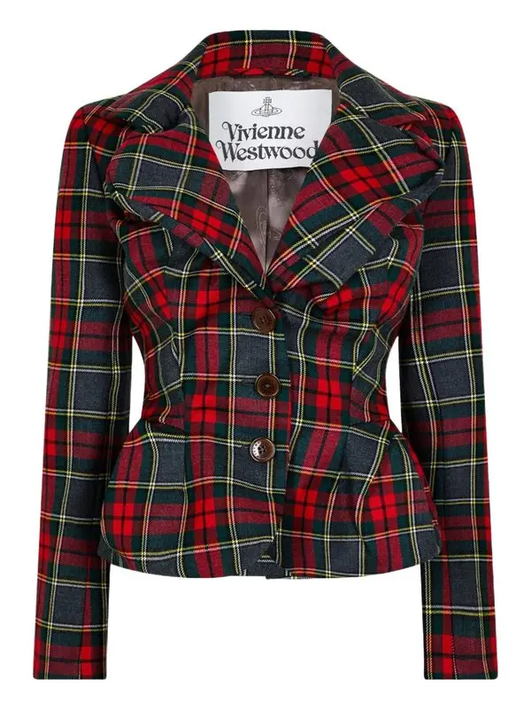 VIVIENNE WESTWOOD Tartan Blazer - Black
