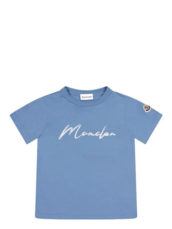 Moncler Logo Crew Neck T-shirt - Blue