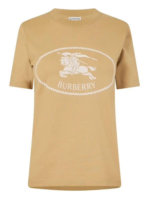 Burberry Logo Print Short Sleeve T-shirt - Nude