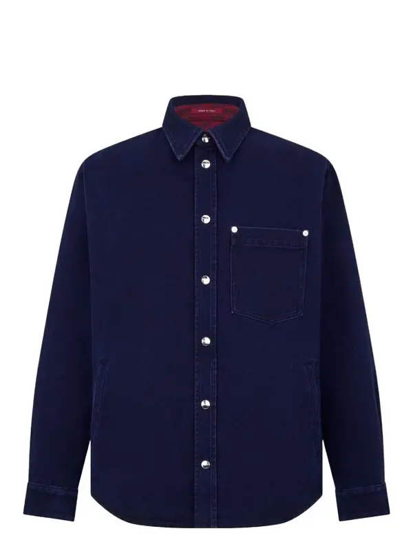 Gucci Long Sleeve Reversible Denim Shirt - Black