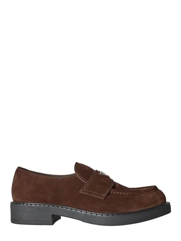 Prada Logo Loafers - Red