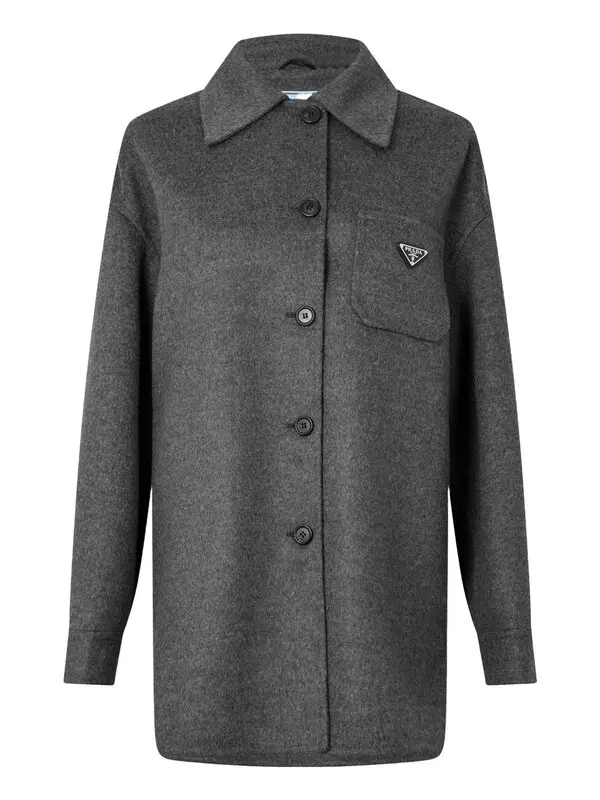 Prada Wool And Cashmere Blend Coat - Black