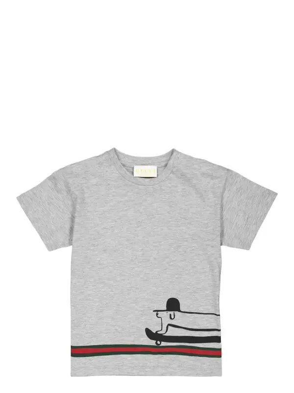 Gucci Printed Short Sleeve T-shirt - Gray