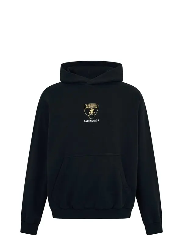 Balenciaga Drawstring Hoodie - Black