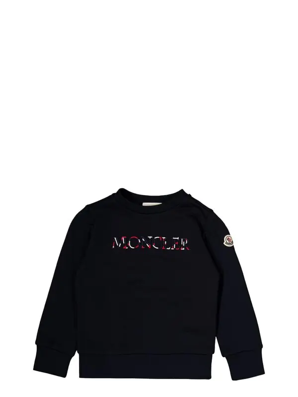 Moncler Embroidered Logo Crewneck Sweatshirt - Black