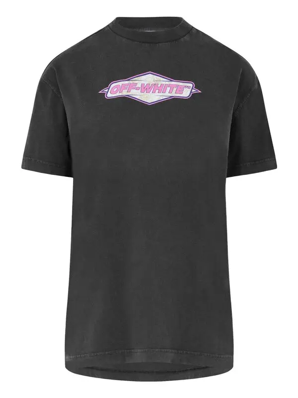 Off-White Off Roses Wash T-shirt - Black