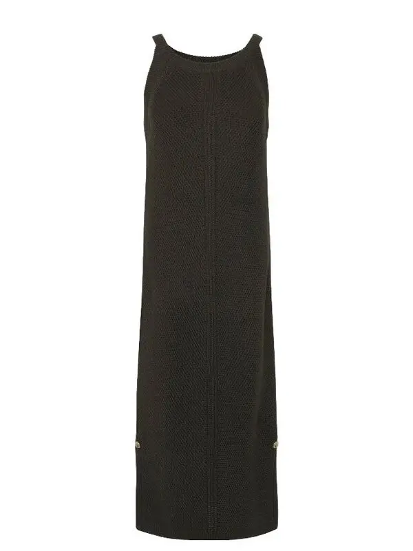 Barbour Dakota Knitted Midi Dress - Envy