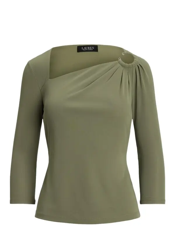Ralph Lauren Asymmetrical Neckline Long-sleeve T-shirt - Green