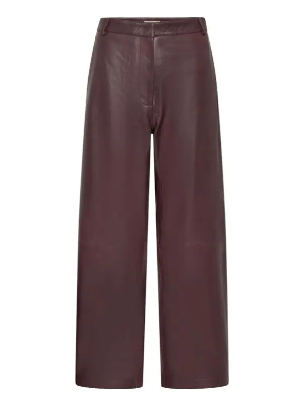 ST. AGNI Zipper Detail Track Pants - Brown