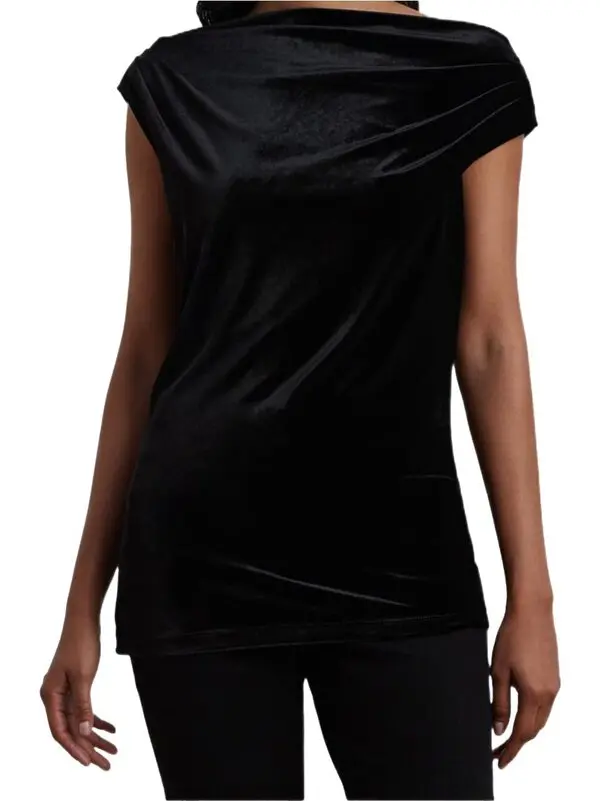 Ralph Lauren Kinthea Velvet Off-the-shoulder Top - Black