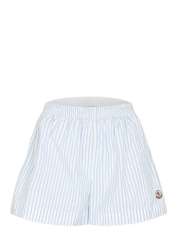 Moncler Logo Striped Shorts - White