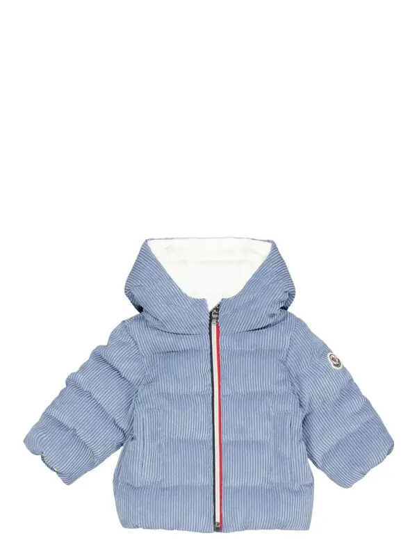 Moncler Logo Patch Down Jacket - Blue