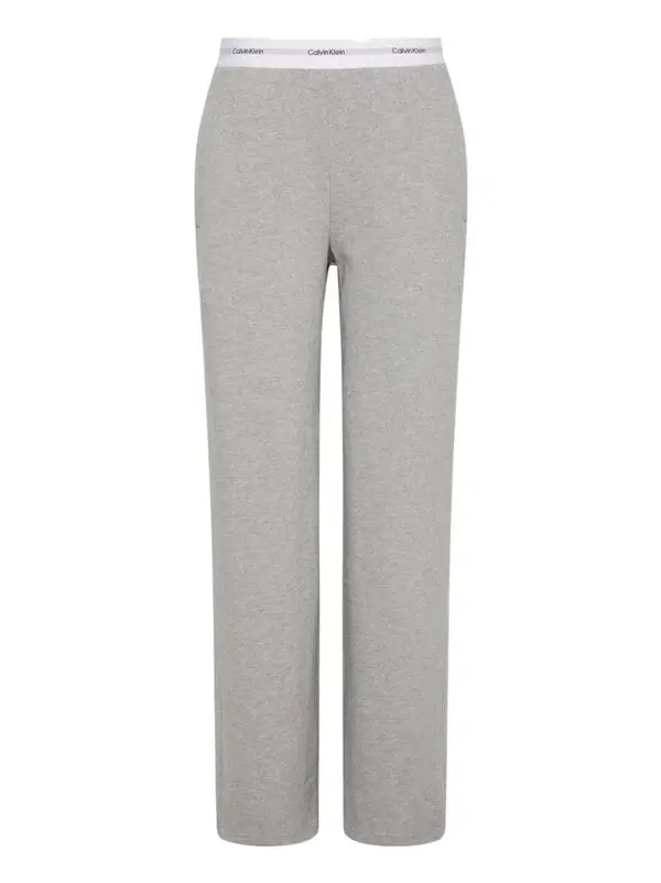 Calvin Klein Jersey Joggers With Drawcord Waistband - Gray