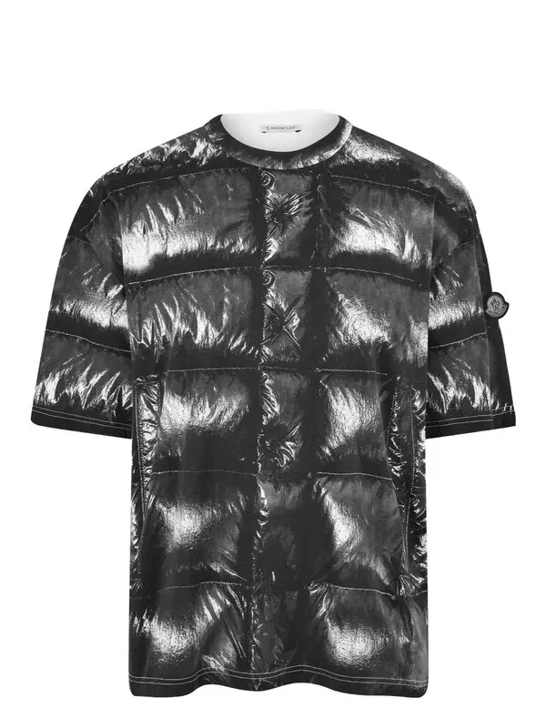 Moncler Printed Crew Neck T-shirt - Black