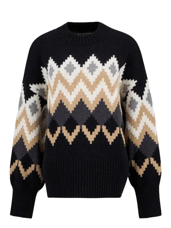 Barbour Cecilia Fair Isle Jumper - Black
